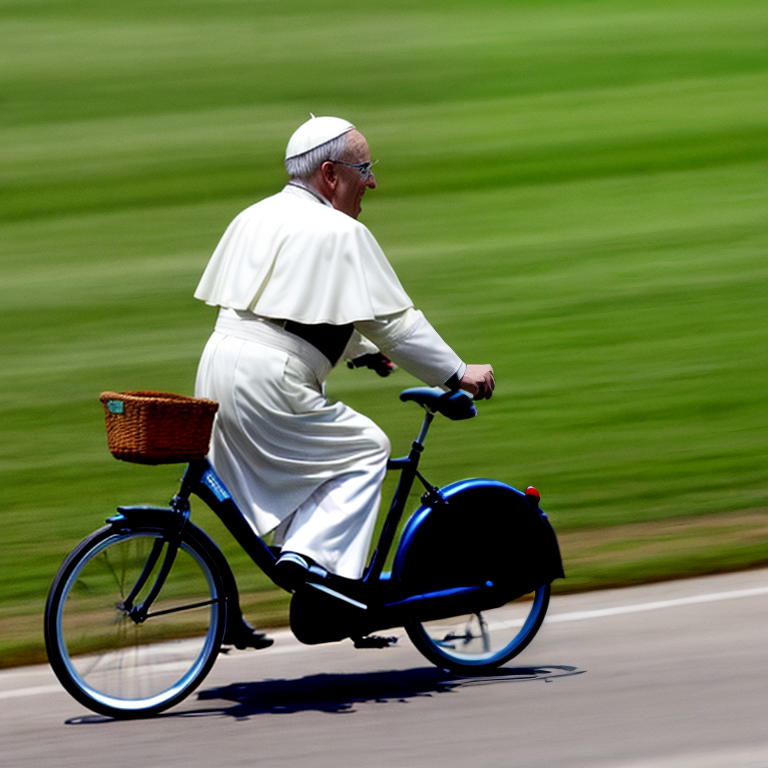 Pope Francis ride bicycle