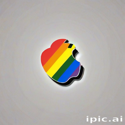 Colorful Apple Logo Featuring Rainbow Colors Celebrating Diversity and ...