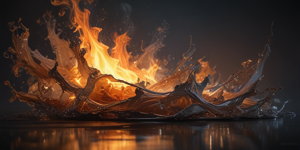 Dynamic Fusion of Fire and Water Creating a Stunning Visual Display