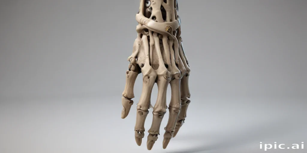 Detailed Anatomical Model of a Human Hand Skeleton in Neutral Position