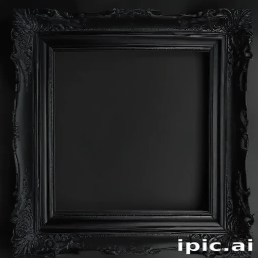 Elegant Black Picture Frame Awaiting a Beautiful Artwork or Photograph