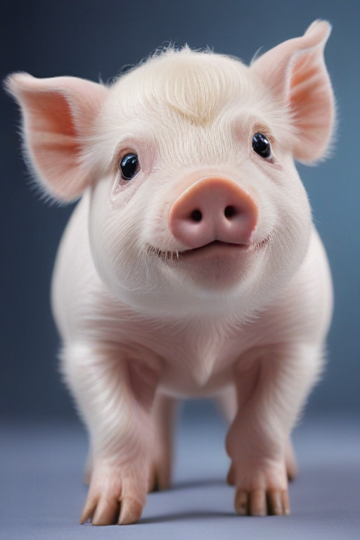 Adorable Baby Piglet with a Charming Smile and Playful Expression