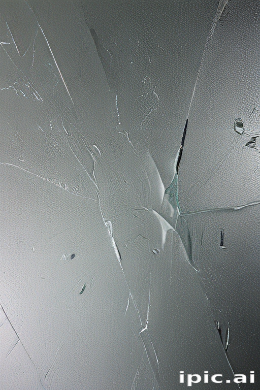 Intricate Patterns of Cracked Glass Reflecting Light and Shadows ...
