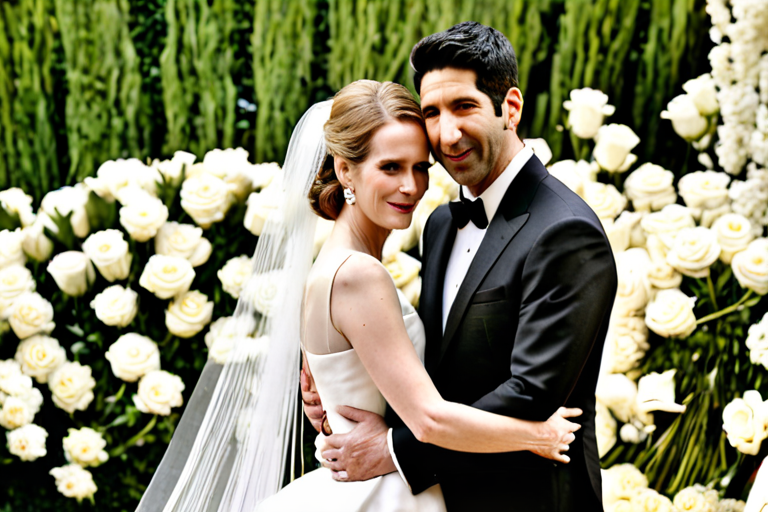 sarah paulson and david schwimmer wedding