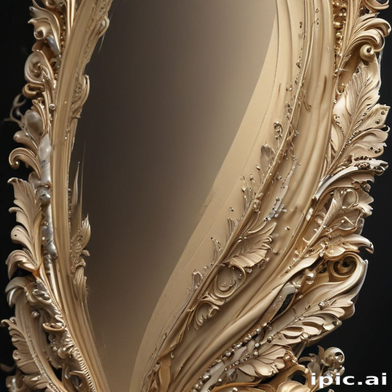 Intricately Designed Ornate Mirror Frame with Elegant Floral Patterns ...