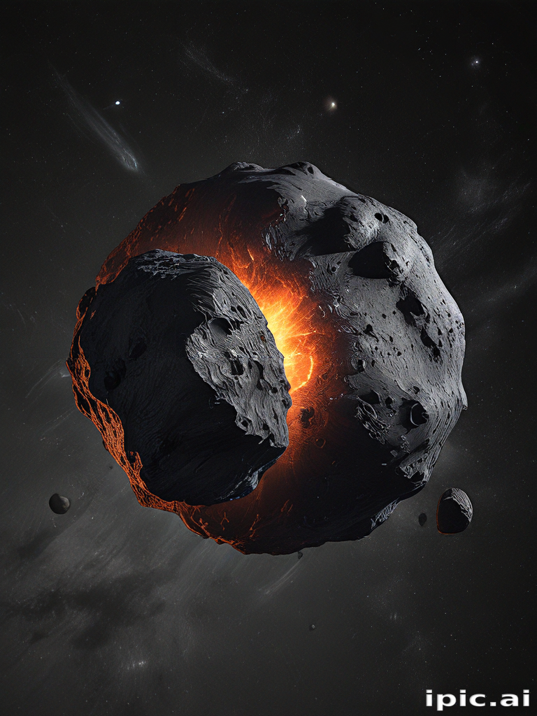 Explosive Cosmic Collision Between Two Asteroids in Deep Space Environment