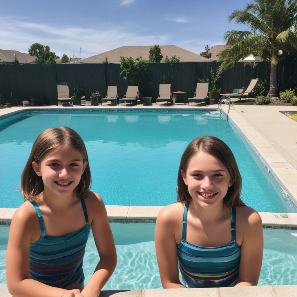 Girls at the pool, 4th grade