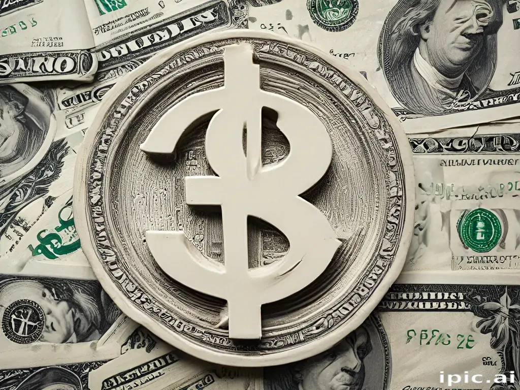 Stylized Dollar Sign Surrounded by American Currency for Financial ...