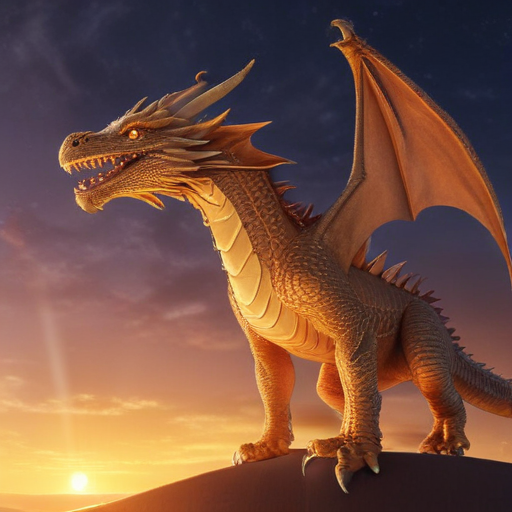 Dragon golden light sacred geometry