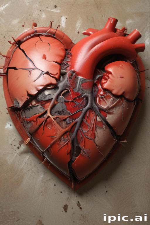 An Artistic Representation of a Heart Showing Intricate Inner Anatomy ...