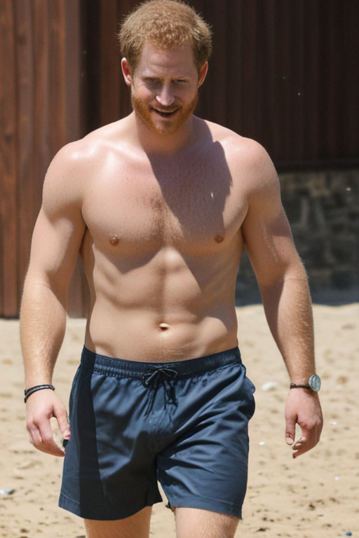 Prince Harry shows hung seethrough swimsuit
