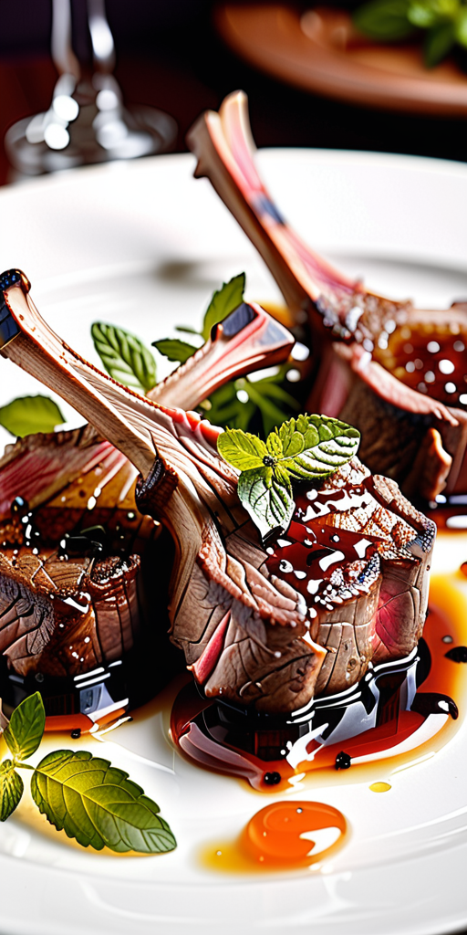 Deliciously Grilled Lamb Chops Served with Rice and Colorful Vegetables