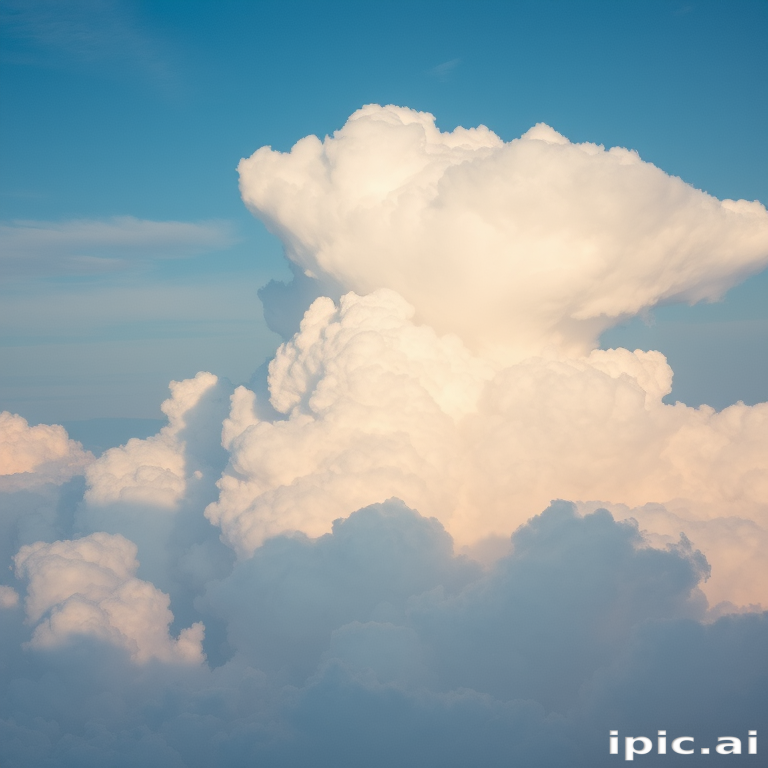 Majestic Billowing Clouds Forming a Stunning Skyward Explosion of White ...