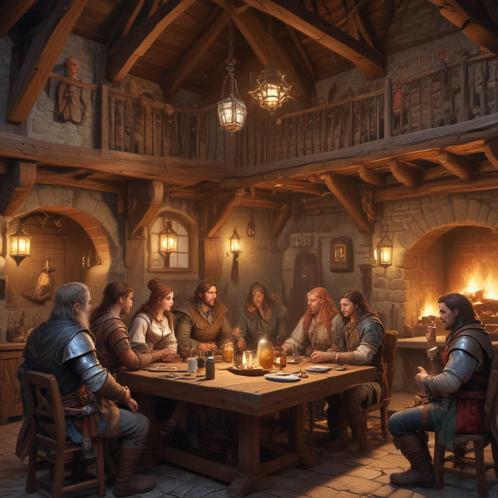 DnD party at an inn
