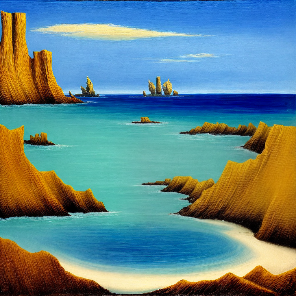 Enchanted Beach With Three Fluid Graces Salvador dali art,