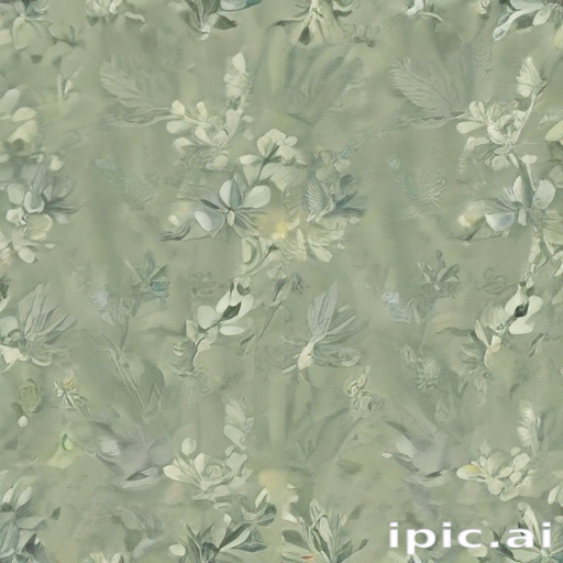 Delicate Floral Patterns in Soft Green Tones for Elegant Decor
