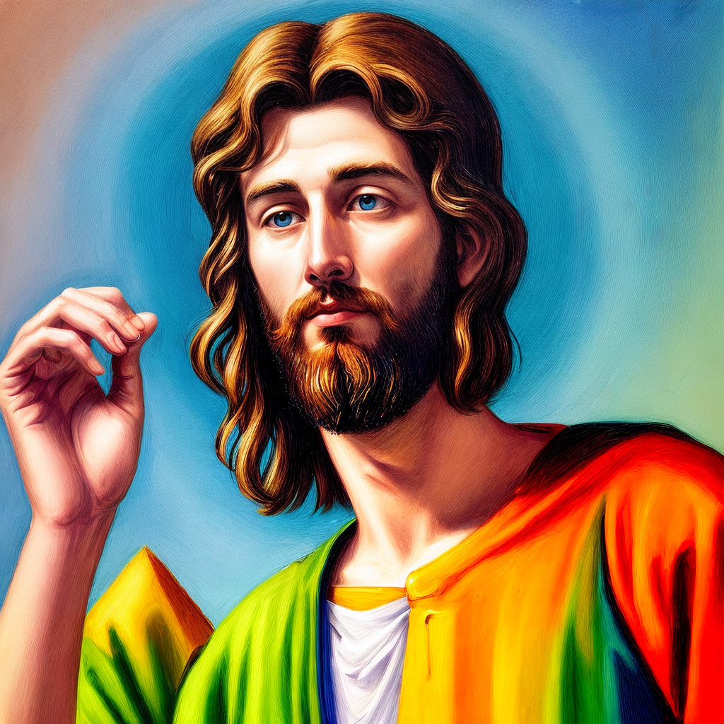 Christ with Aura - Most Gorgeous, Beautiful and Holy Art of Positive Energy