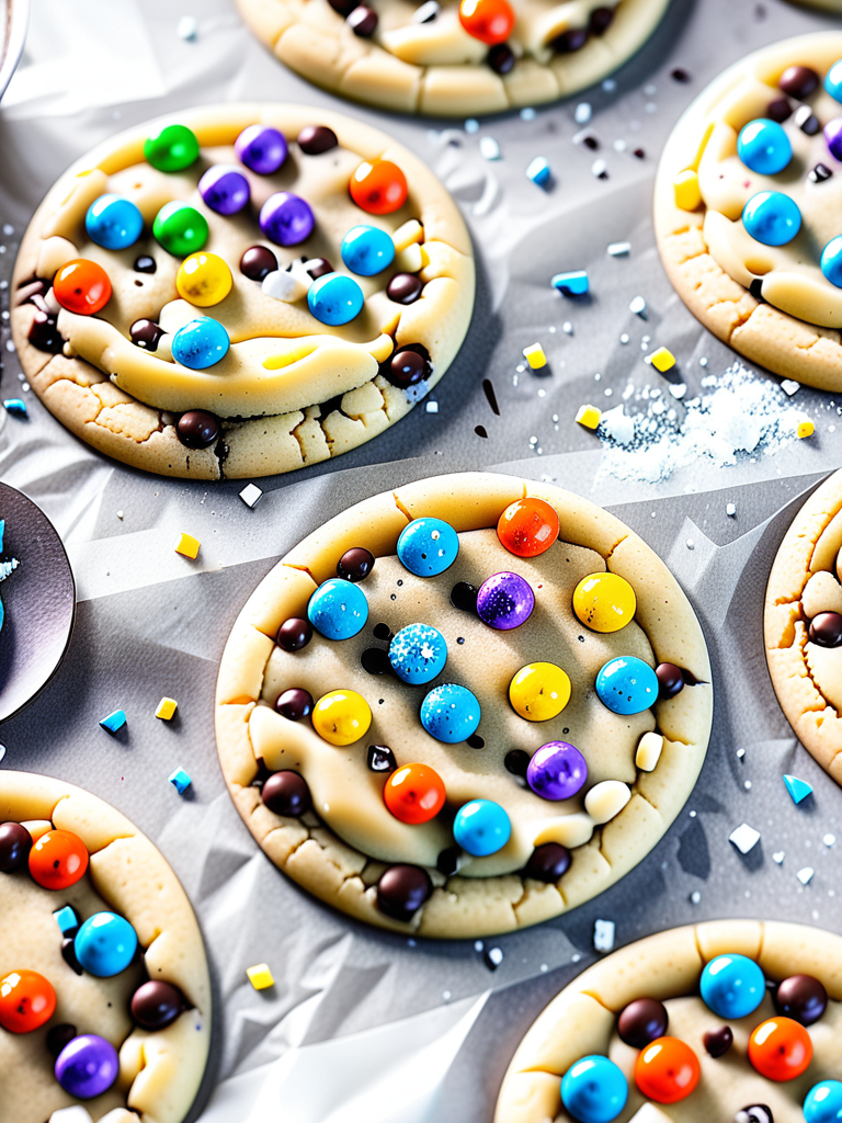 Colorful Cookies Decorated with Vibrant Candies and Sweet Sprinkles ...
