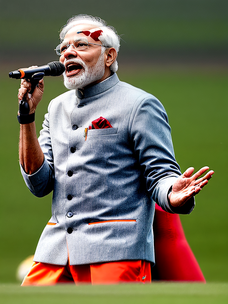 Modi singing