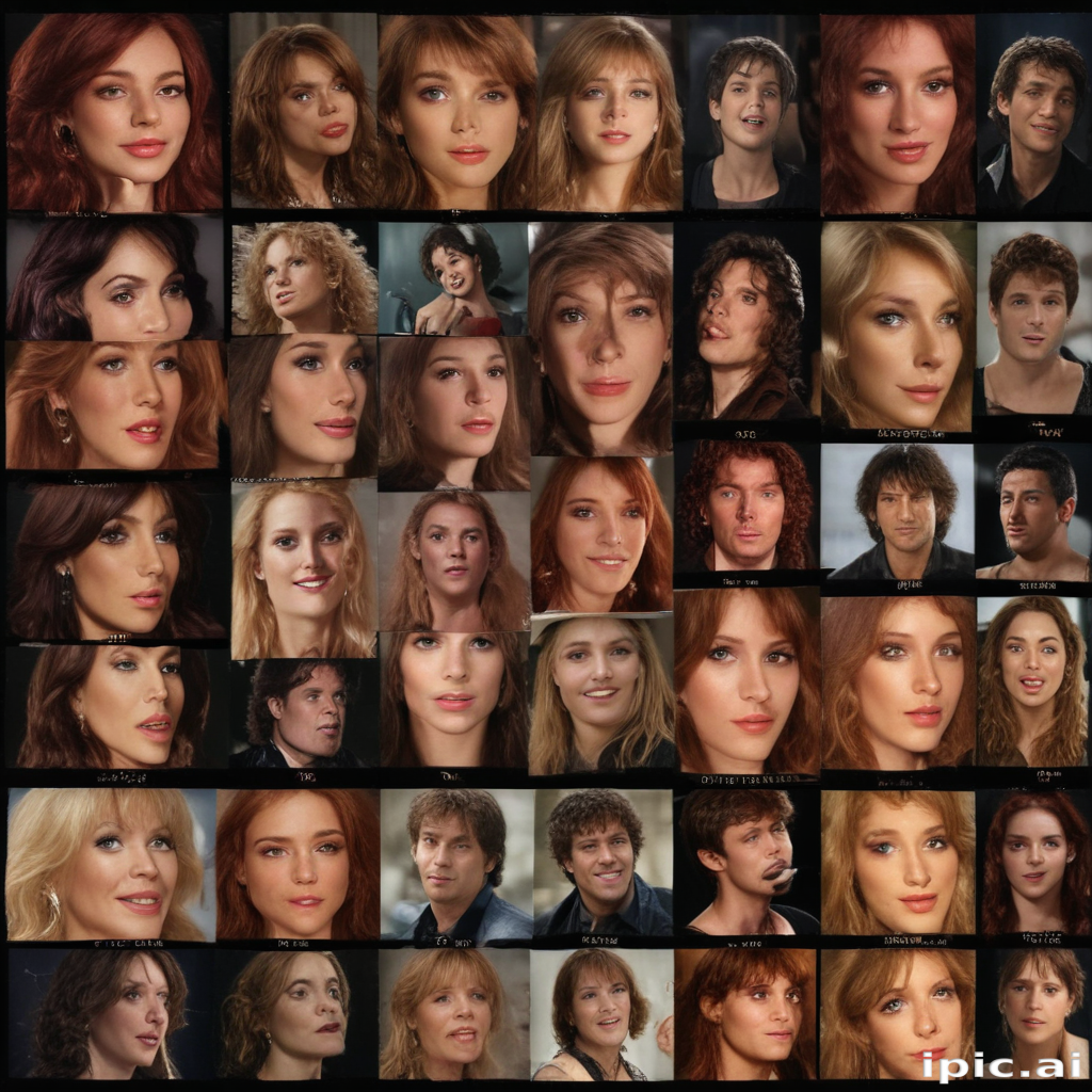 A Collection of Diverse Portraits Showcasing Various Hair Colors and Styles