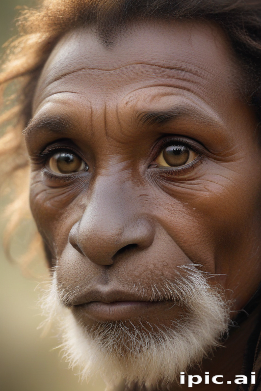 A Close-Up Portrait of a Person with Unique Facial Features and Expression.