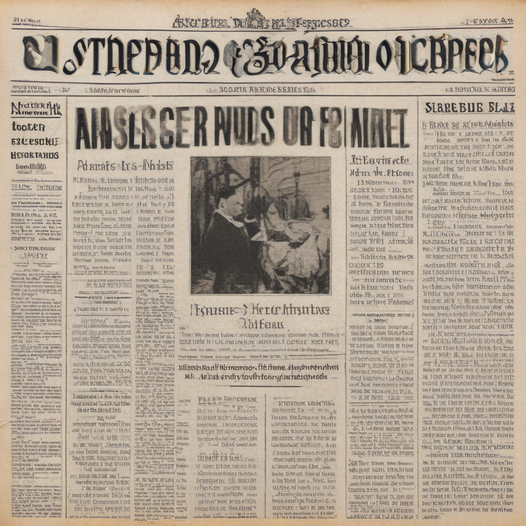 Historical Newspaper Featuring Major Events and Headlines from the Era