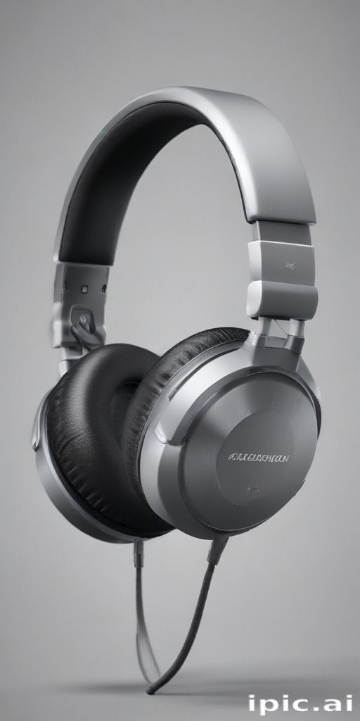 Stylish Silver Headphones with Comfortable Ear Cushions for Enhanced ...