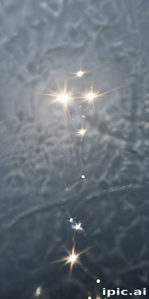 Glittering Reflections: Sparkling Light Dance on Dark Water Surface