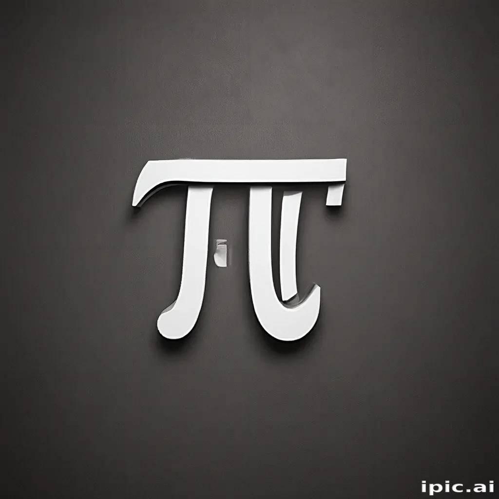 Stylized Representation of the Pi Symbol Against a Dark Background