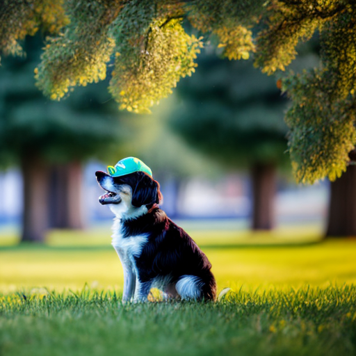dog next to a tree