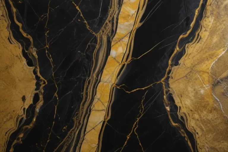 Elegant Black and Gold Marble Design with Striking Natural Patterns and ...