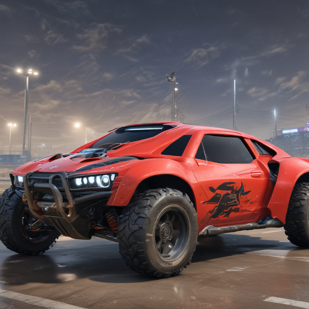 red rocket league car