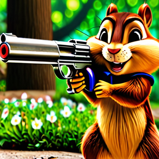 alvin seville the chipmunk with a gun