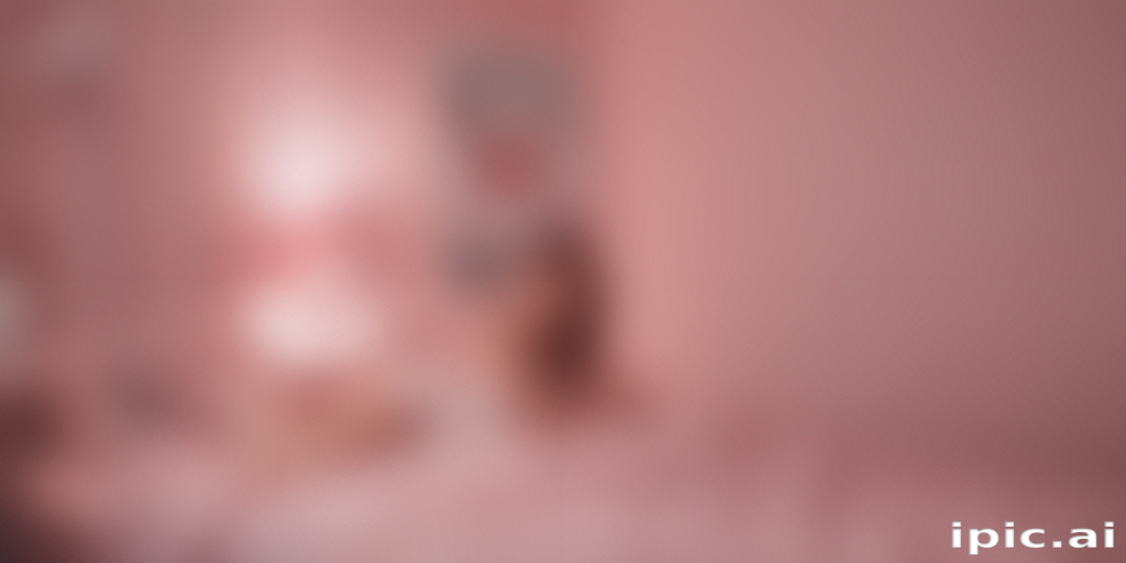 Soft Pink Room with Cozy Ambiance and Warm Lighting Details