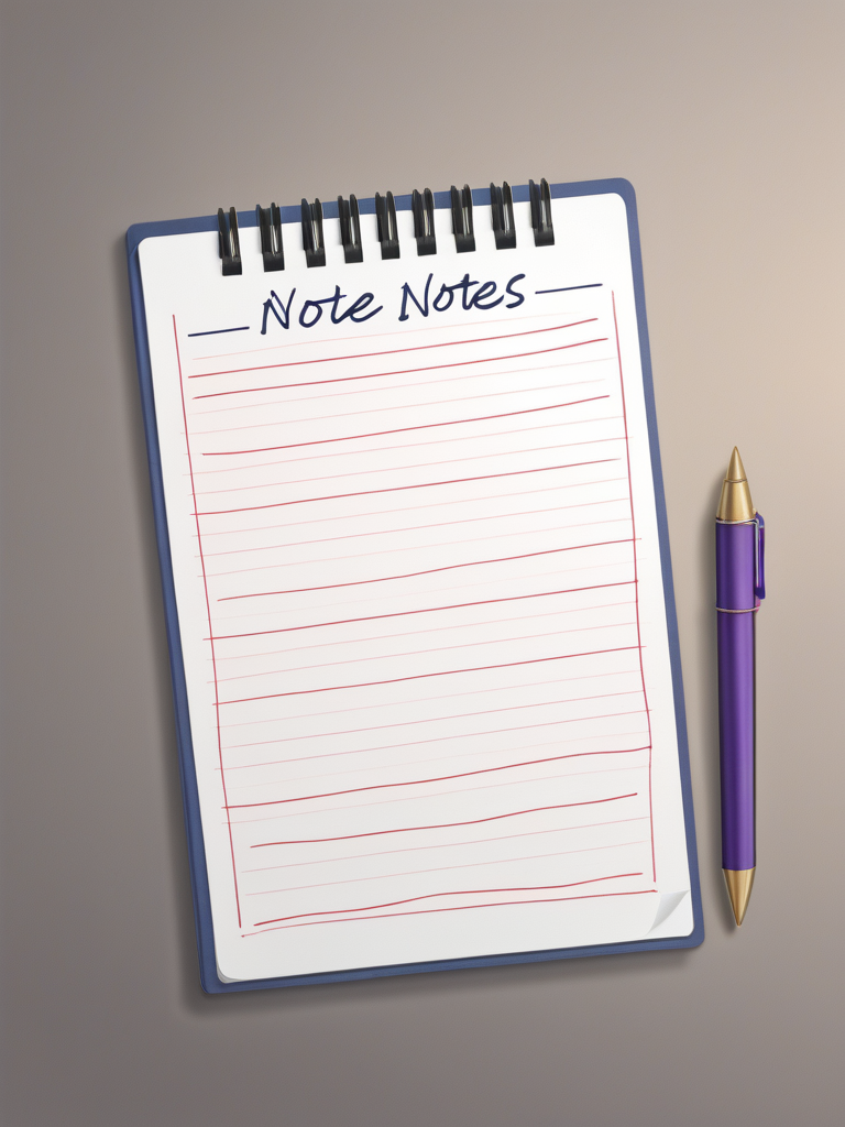 Empty Notebook Ready for Ideas and Thoughts to Be Jotted Down