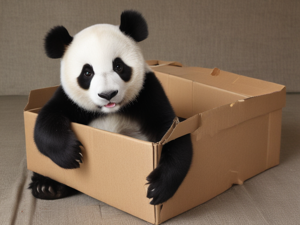 stealing a box of giant pandas