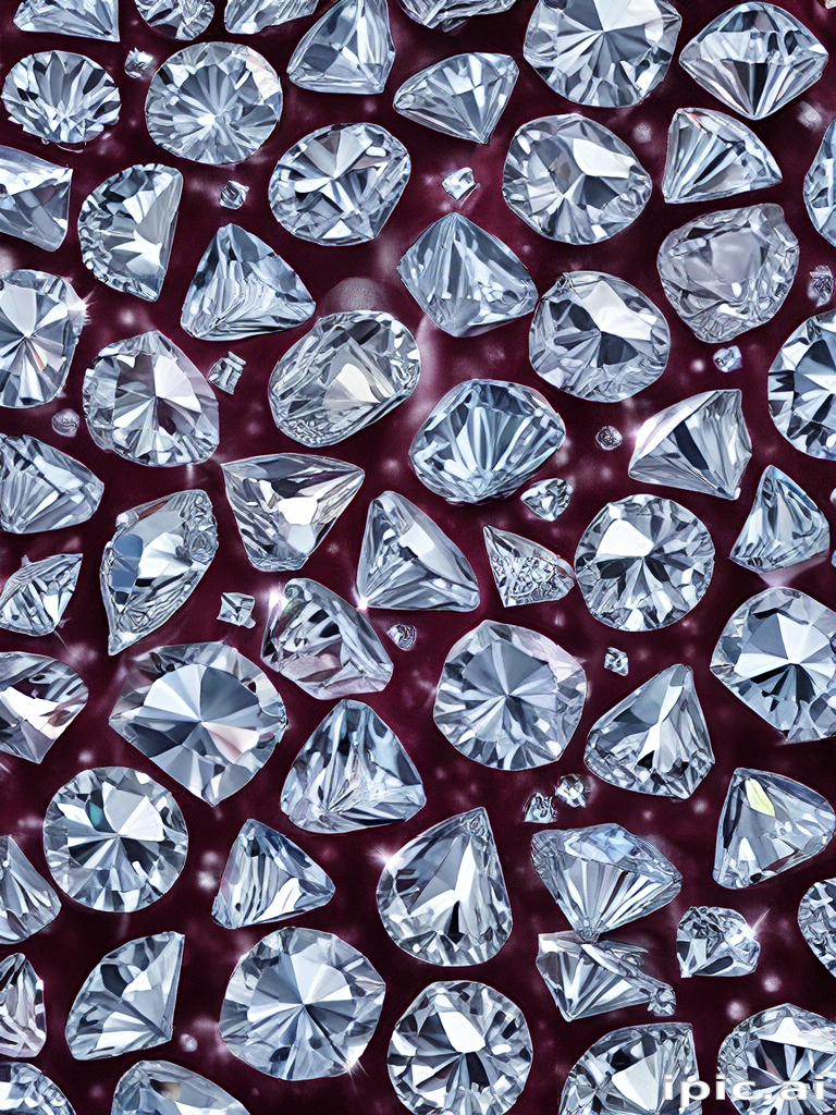 A Stunning Array of Brilliantly Cut Diamonds Sparkling on a Luxurious ...