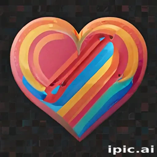 Colorful Heart Design with Vibrant Layers and Intricate Patterns ...