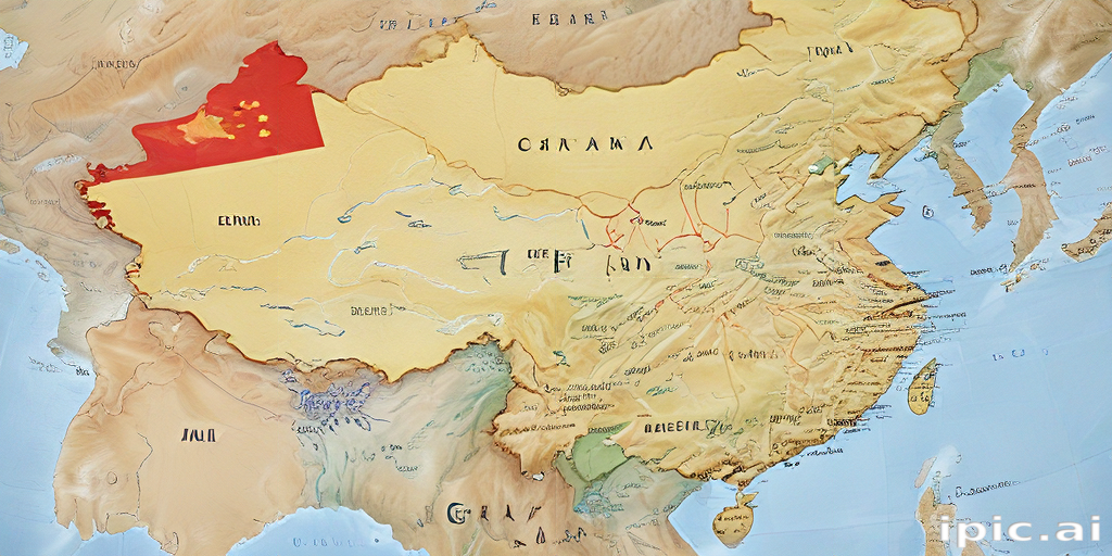 Detailed Geographic Map of China Highlighting Major Regions and Features