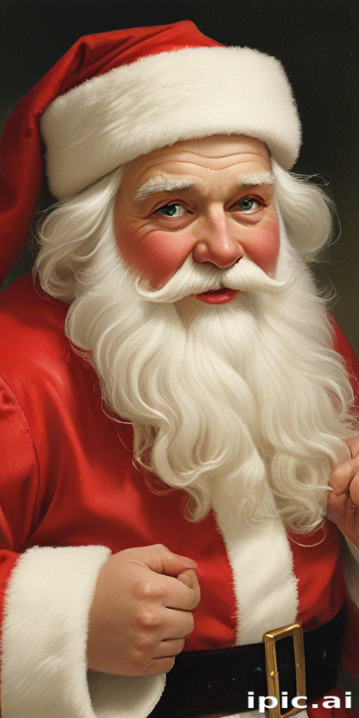 Jolly Santa Claus with a Warm Smile and Festive Red Outfit