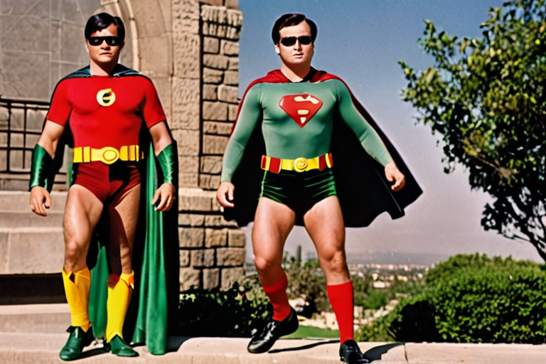 Vivek Ramaswamy as Burt Ward as Robin full body from head to feet ...