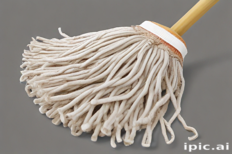 Classic Cotton Mop with Long Strands for Effective Floor Cleaning Solutions