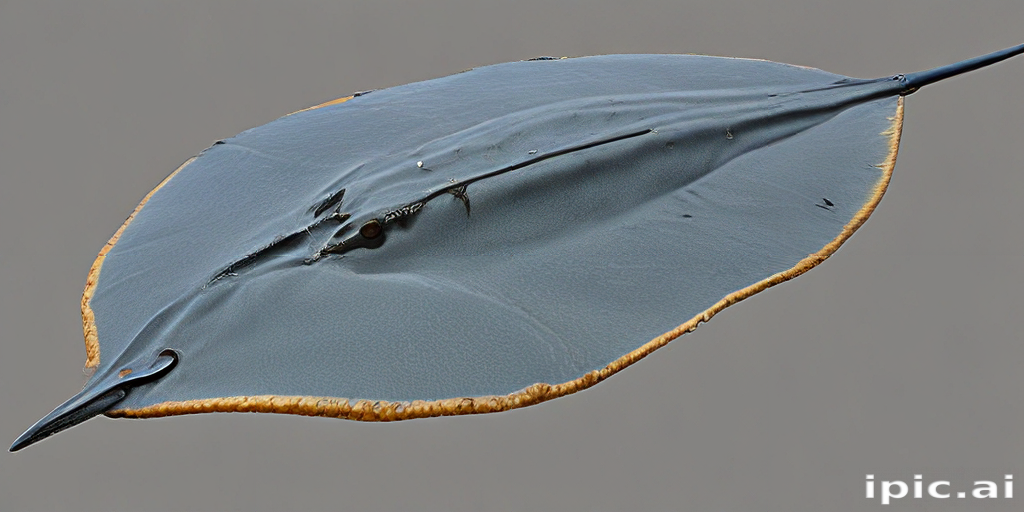 Unique Perspective of a Stingray Gliding Gracefully Through the Water