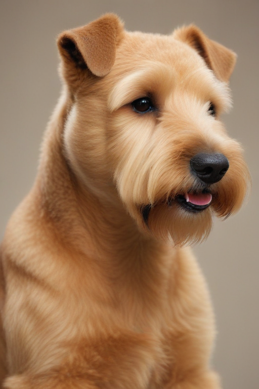 A Charming Close-Up Portrait of a Fluffy Golden Dog with Expressive ...