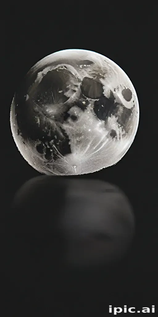 Stunning Artistic Representation of the Moon Against a Dark Background