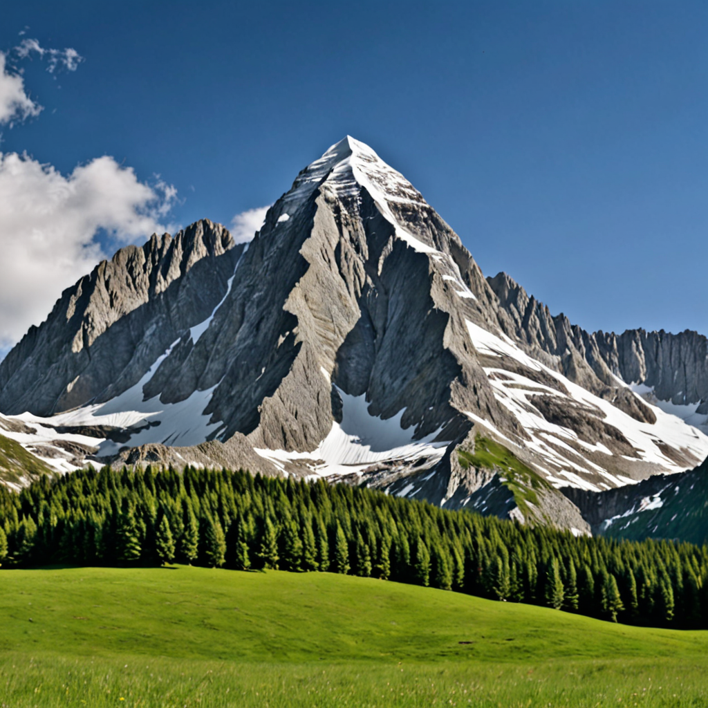 make a simple mountain front view