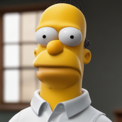 homer simpson with a birds beak
