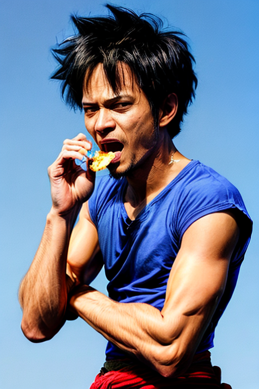 luffy eating