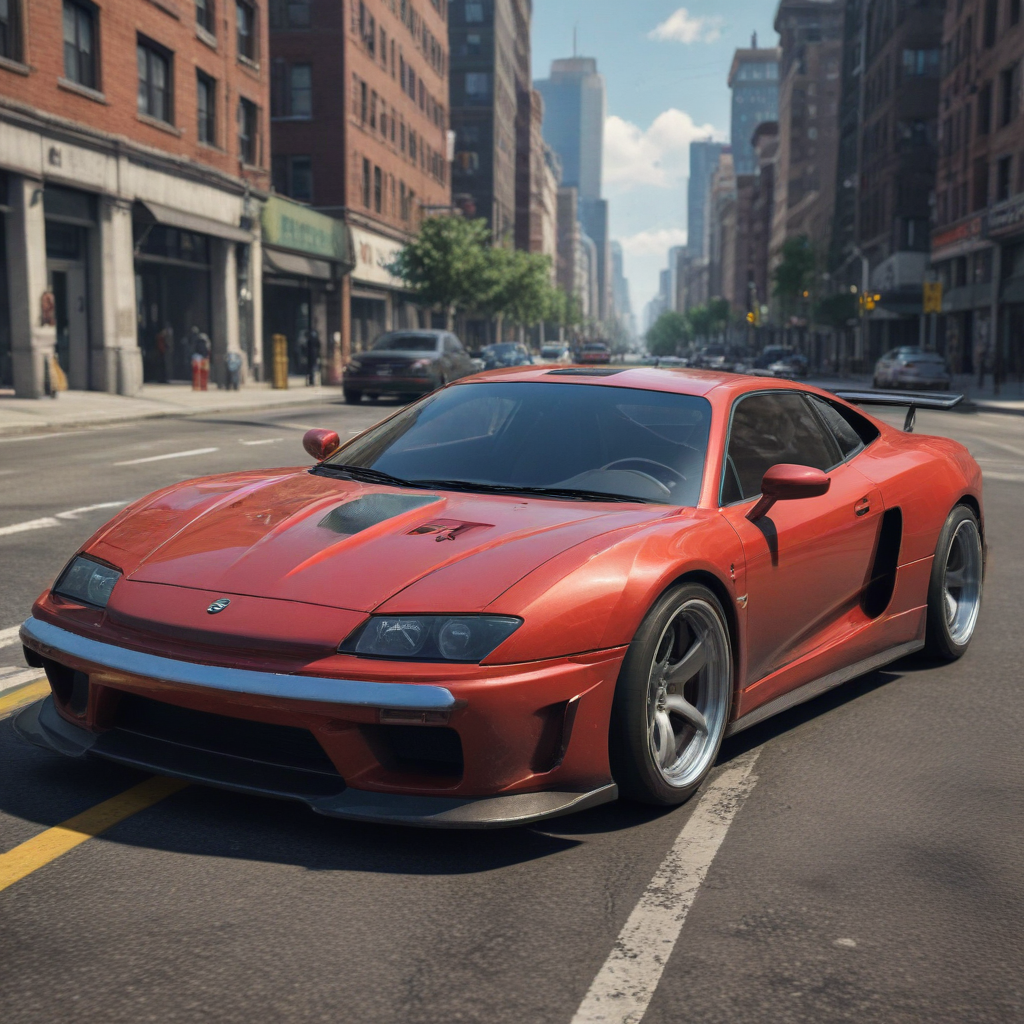 car game fast cover hyperrealistic