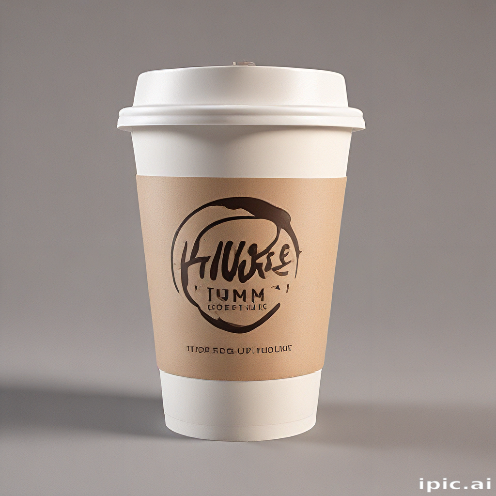 Stylish Coffee Cup Featuring Unique Branding for a Cozy Cafe Experience